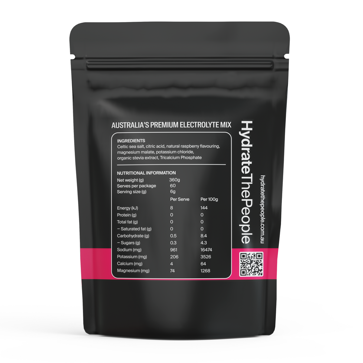 60 Serve Pouch | Raspberry – Hydrate The People